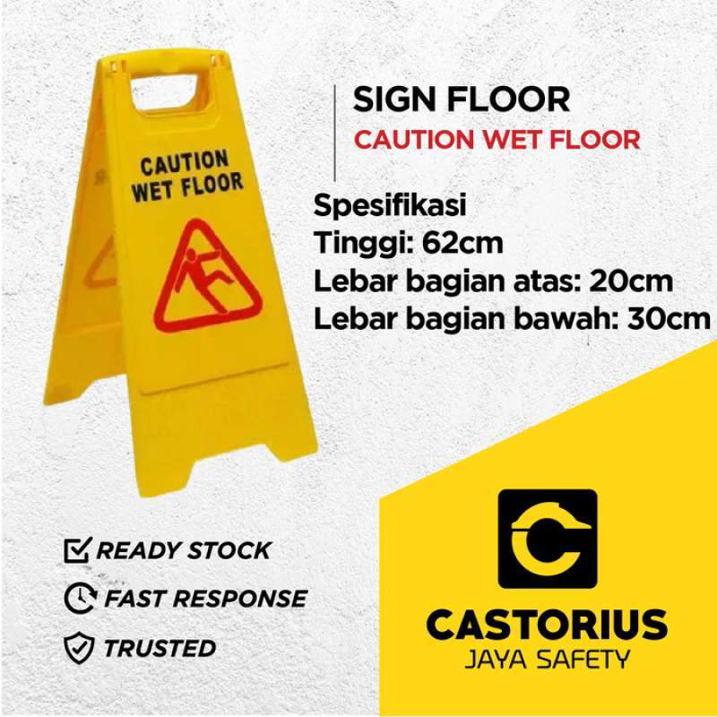 Jual Floor Sign Papan Penanda Caution Wet Floor Awas Lantai Licin Di ...