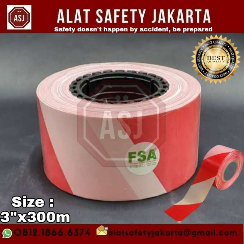 Promo Safety line Garis Proyek Police Line FSA 3x300m Merah Putih ...