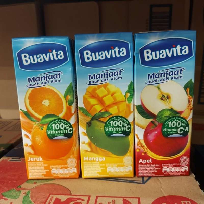 Jual buavita jus buah asli 245ml/buavita/minuman rasa jeruk mangga apel ...