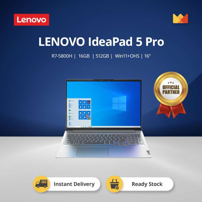 Jual LENOVO IdeaPad 5 Pro KYID (R7/16GB/512GB/Win11+OHS/16) - Grey di ...