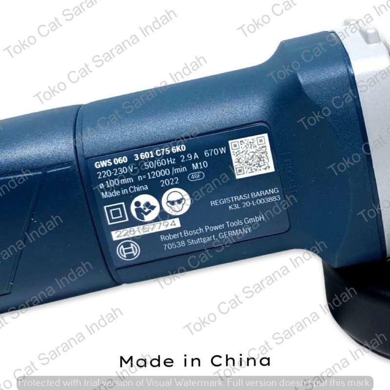 Jual Gerinda Tangan 4 Bosch Professional Gws 060 Small Angle Grinder 4 ...