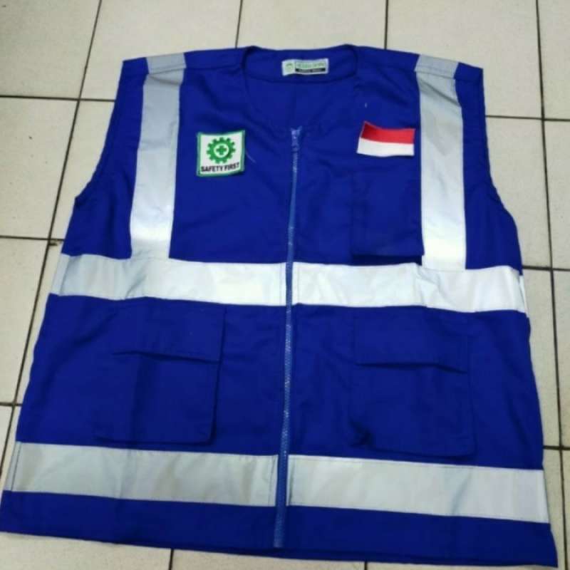 Jual Rompi safety Victoria rompi proyek+logo bendera dan k3 Biru di ...