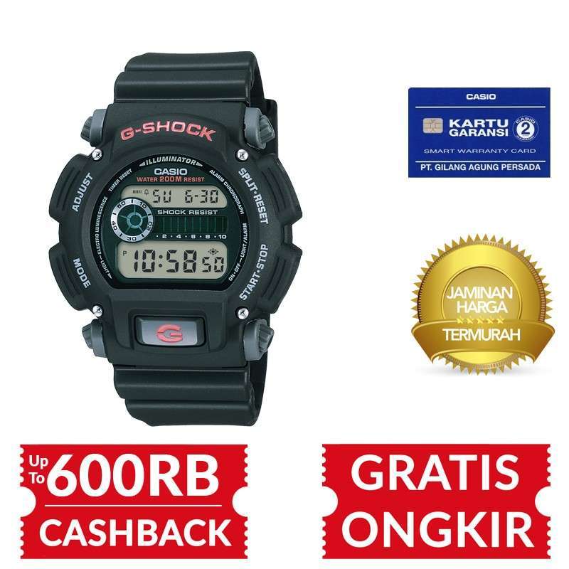 Jual Casio G-Shock Digital Black Resin DW-9052-1VHDR / DW-9052-1V di ...