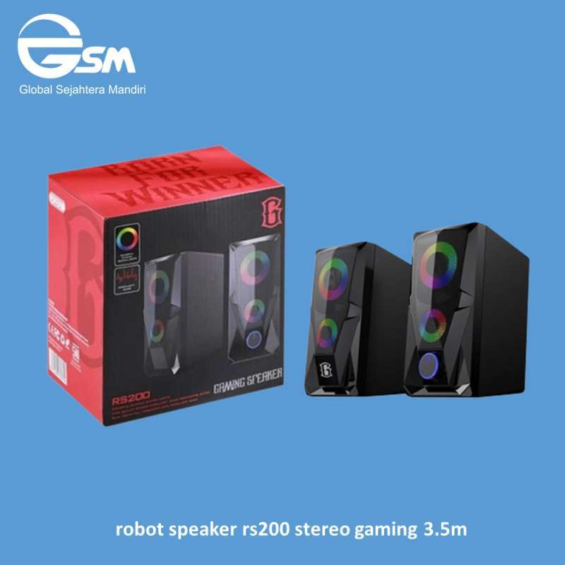 Jual Speaker Robot RS200 stesreso Speaker Gaming super bass efek lampu ...