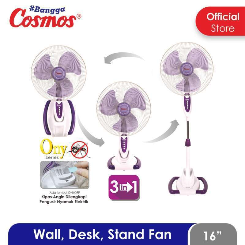 Promo Cosmos 16-s033 Ony Kipas Angin 3in1 Wadesta (wall/desk/stand Fan ...