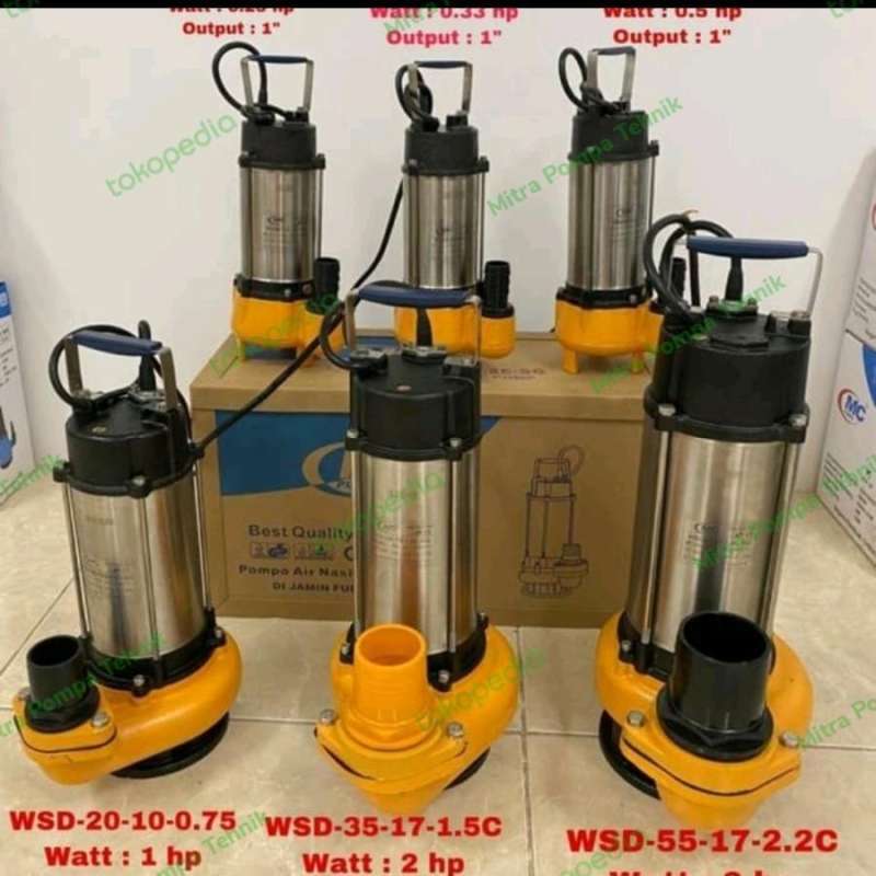 Jual Pompa Celup Air Kotor Nasional 750watt 220volt Submersible Sewage ...