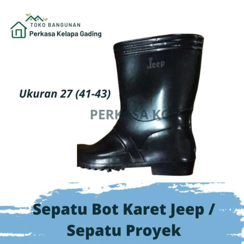 Jual Sepatu Bot Karet Jeep / Boots Kerja / Sepatu Proyek Di Seller Axie ...