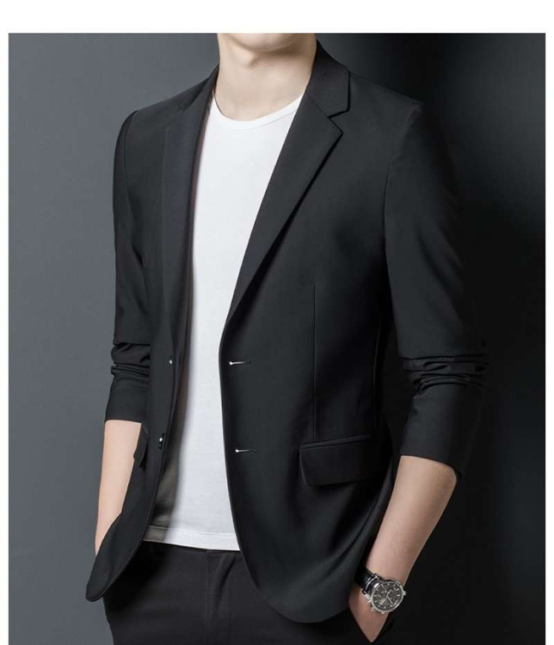 Jual Blazer Hitam Pria Slimfit Nikayu Kancing 2 Formal Resmi Exclusive ...