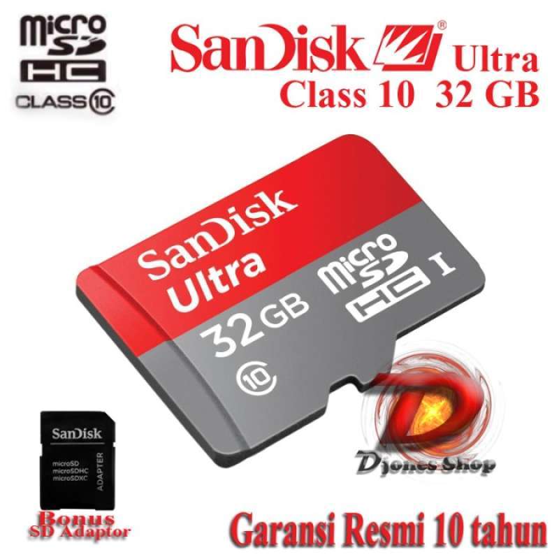 Promo Sandisk Ultra MicroSD Card 32GB Class 10 |+Adaptor | Memory Card ...