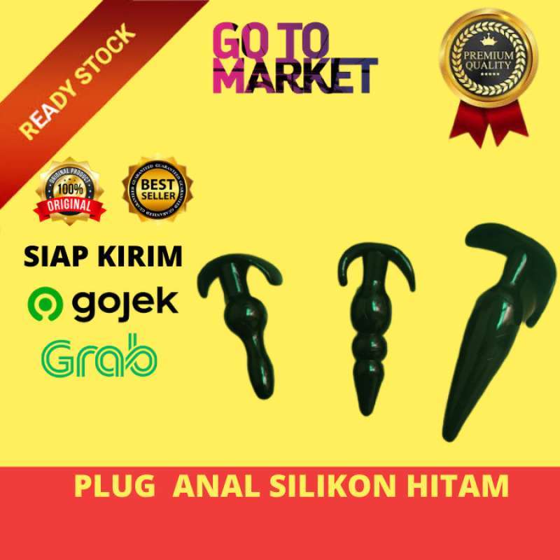 Jual Plug Anal Mini Hitam Silikon Elastis Flexible Alat Seksual Pria