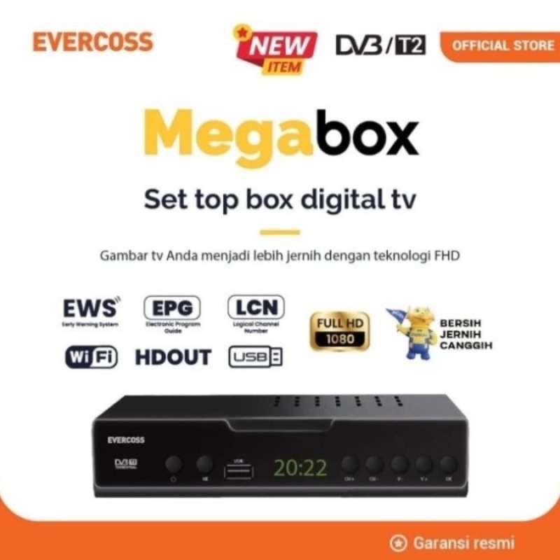 Jual IOTO SET TOP BOX DVB-T2 RECEIVER PENERIMA SIARAN TV DIGITAL WIFI IPTV - Merk Evercoss, STB ...