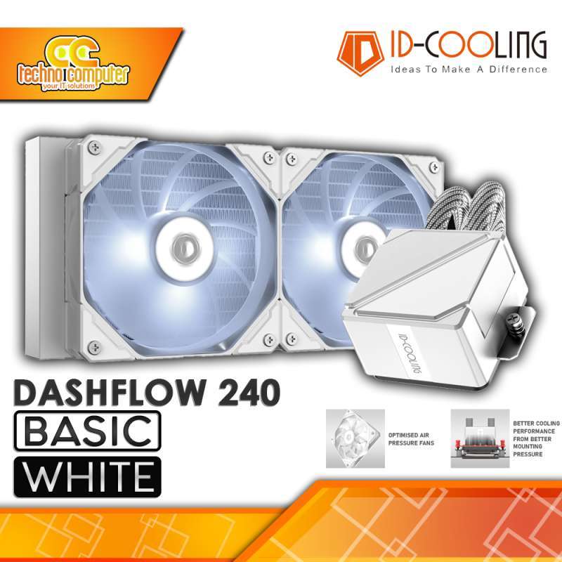 Jual Cpu Cooler Id-cooling Dashflow 240 Basic White - 240mm Aio Liquid Cooler Di Seller Techno ...