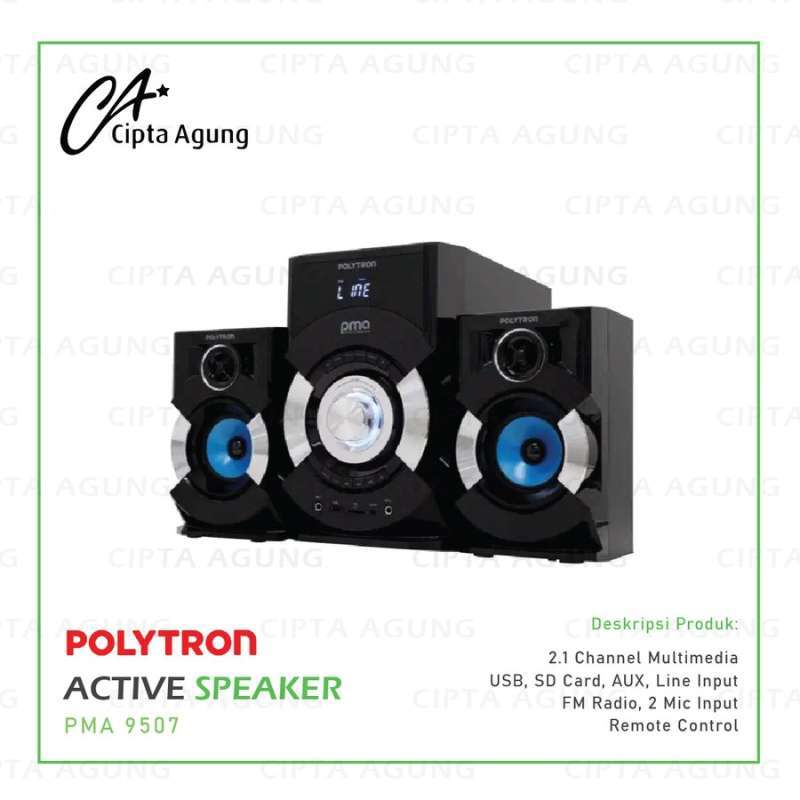 Jual SPEAKER AKTIF POLYTRON PMA-9507 PMA 9507 PMA9507 BLUETOOTH FM RADIO di Seller Cipta Agung ...