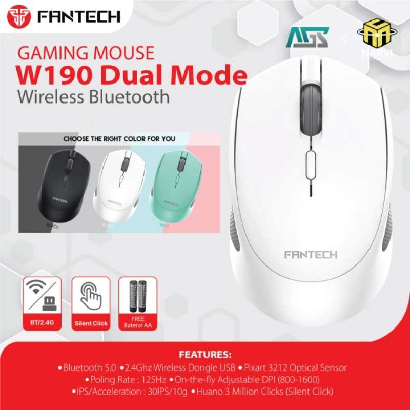Promo Fantech W190 Dual Mode Free Baterai Wireless Bluetooth - Gaming ...