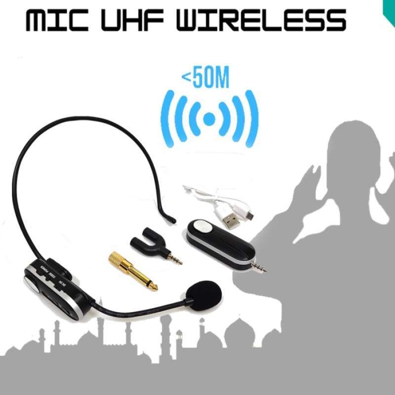 Jual Microphone Wireless Imam Masjid Bando 2.4GHz Presentasi Tour Guide ...