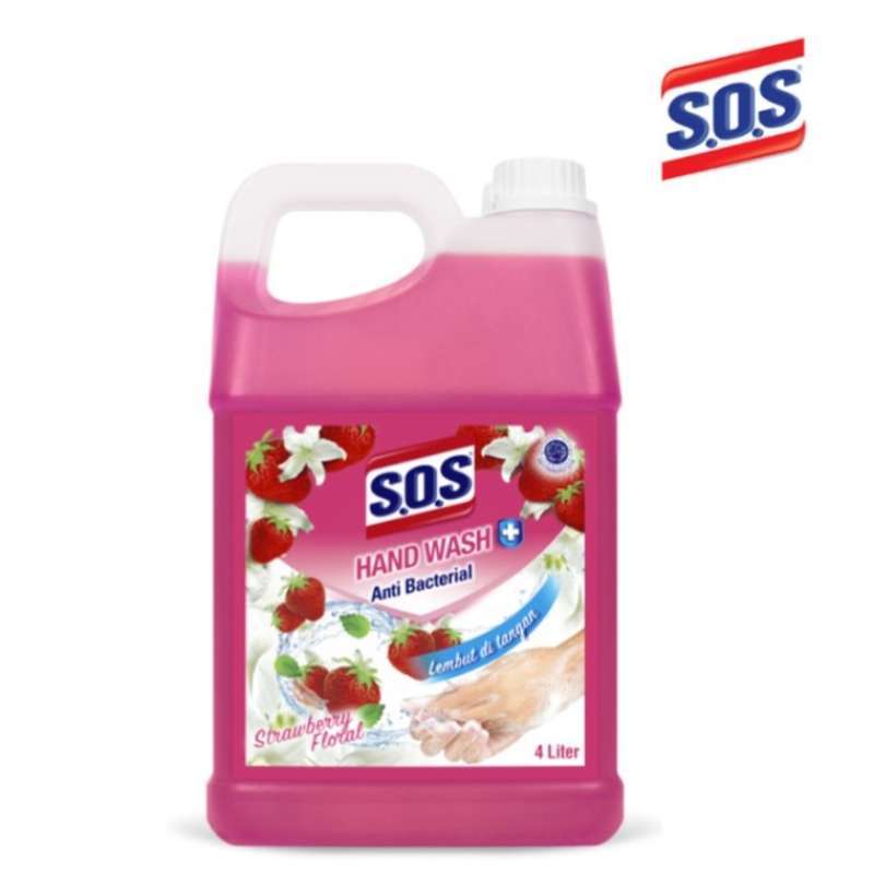 Jual SOS Hand soap Fragrance anti bacterial 4000 ml /4 L Sabun cuci ...