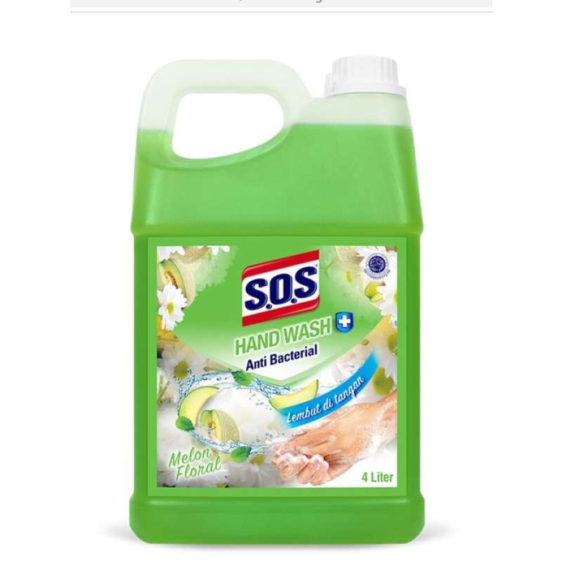 Jual Sos Hand Soap Fragrance Anti Bacterial 4000 Ml /4 L Sabun Cuci ...