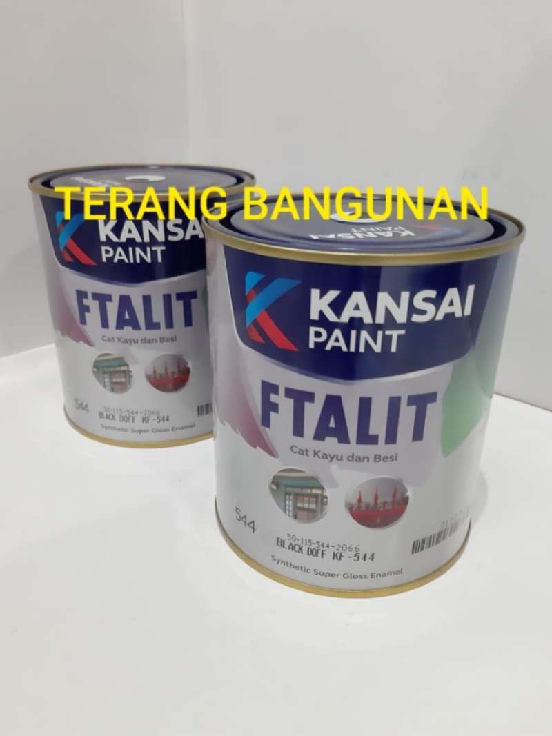 Jual Ftalit Kansai Paint Cat Kayu Dan Besi 1Kg (Black Doff & White Doff ...