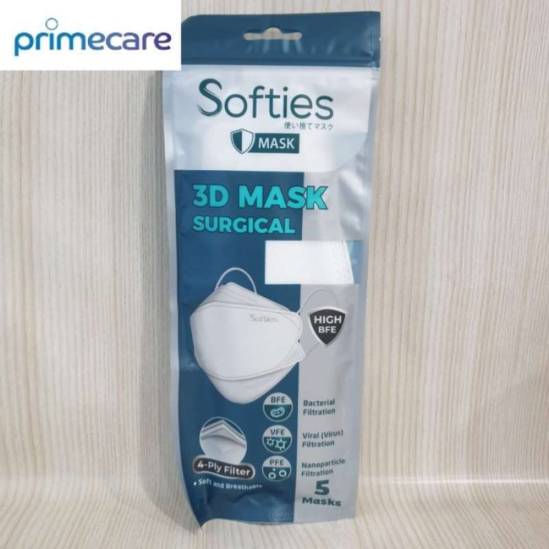 Jual Masker KF94 Surgical Softies 3D Mask 4ply Filter Convex Medis Isi ...