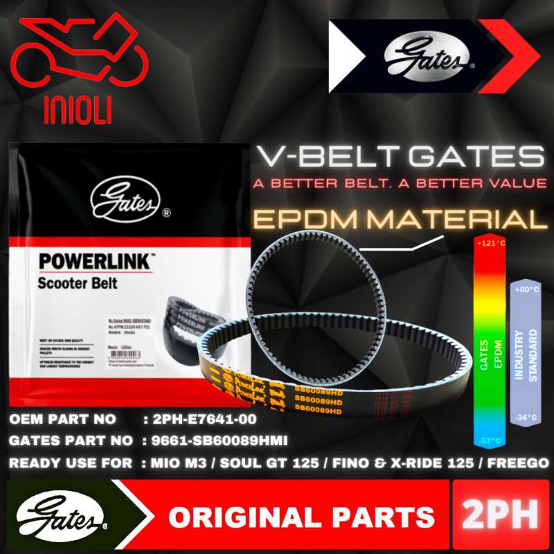 Jual Van Belt Gates V Belt V-belt Vbelt Gates Powerlink Yamaha Freego X ...