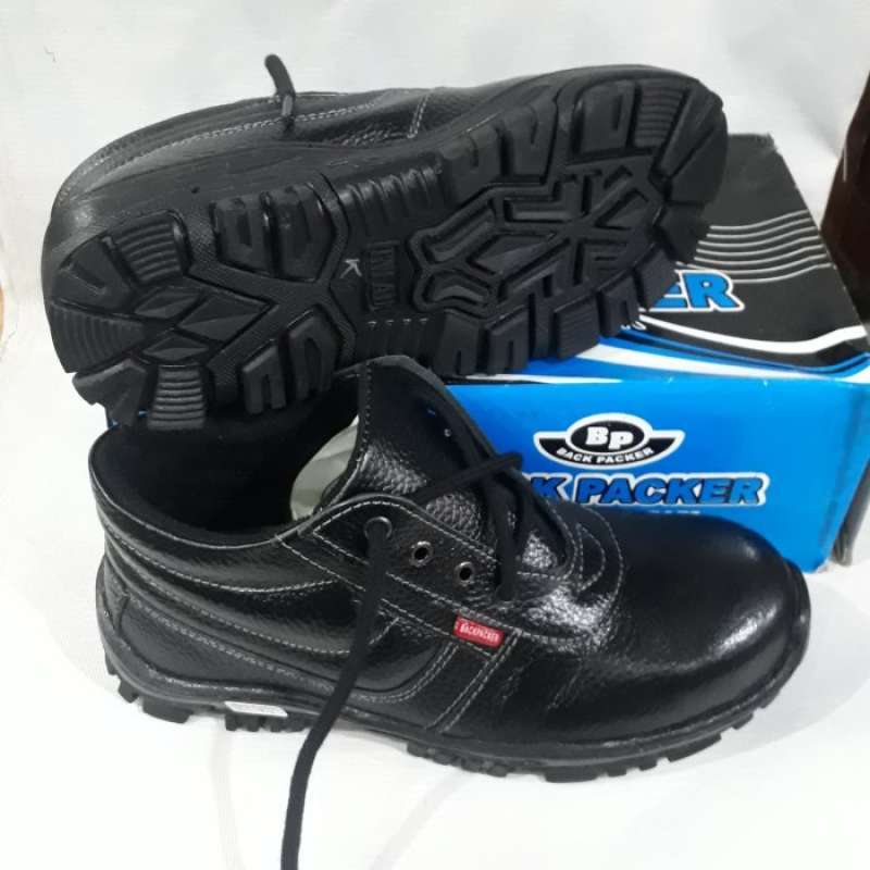 Promo sepatu safety kulit asli BACK PACKER original safety shoes Diskon ...