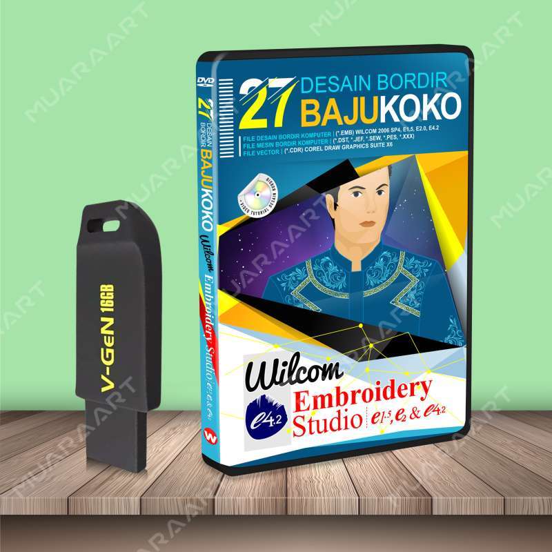 Jual DVD dan FLASHDISK Desain Bordir Baju Koko dengan Wilcom Embroidery ...
