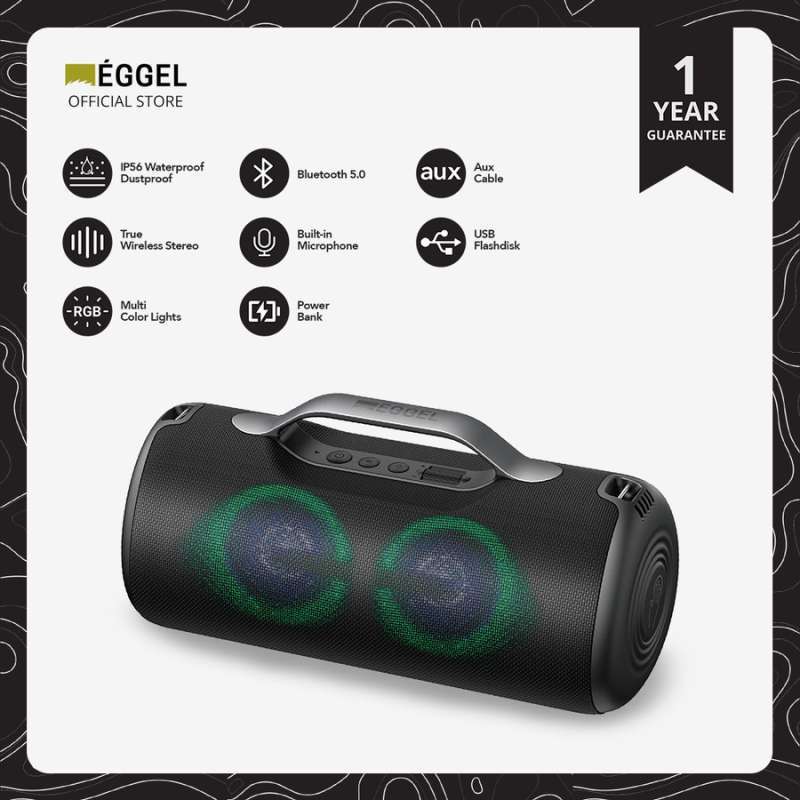 Jual ORIGINAL!! Eggel Elite XL 2 Waterproof Portable Bluetooth Speaker ...