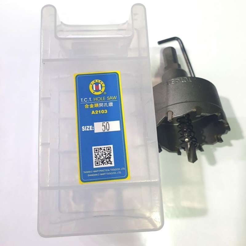 Jual Mata bor besi holesaw TCT 50 mm hole saw matabor besi Holesaw 50mm ...