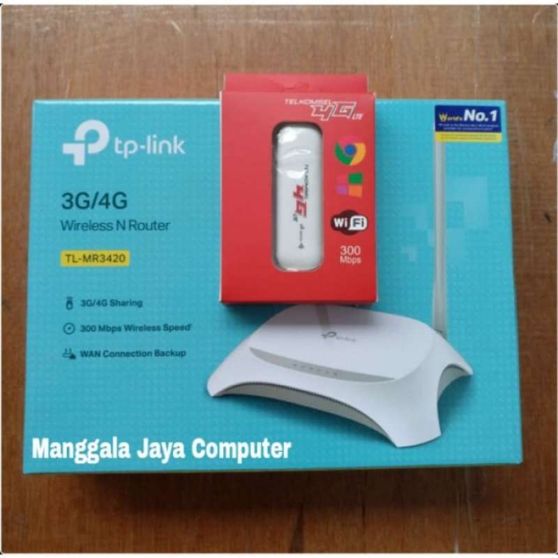 Jual Paket Wifi Router Tplink MR3420 Tp link MR3020 + Modem 4G LTE ...
