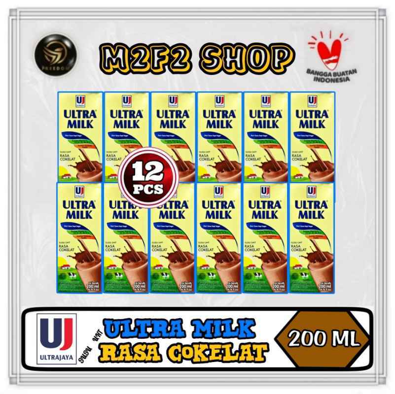 Promo Susu Ultra Milk Rasa Cokelat Kotak UHT | Coklat | Chocolate - 200 ...