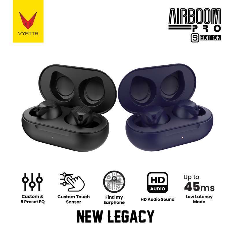 Jual Vyatta Airboom Pro S Tws Bluetooth Headset Earphone Enc Eq Setting ...