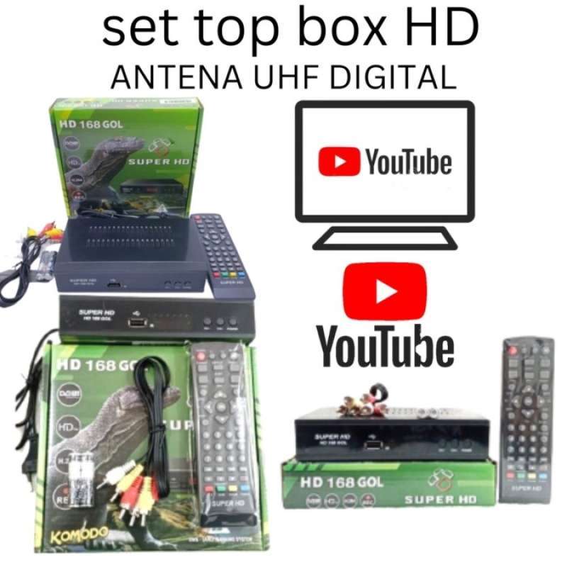 Jual SET TOP BOX TV DIGITAL SUPER HD 168 DVB T2 PENERIMAAN TV DIGITAL ...