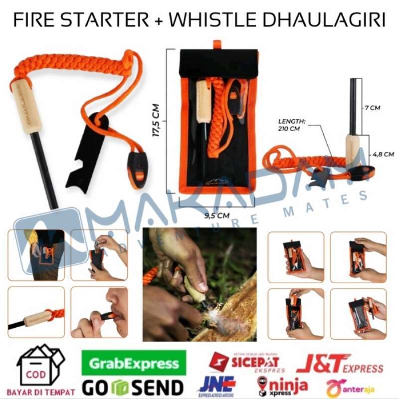 Promo Fire Starter Pematik Api Magnesium Peluit Survival Kit Dhaulagiri ...