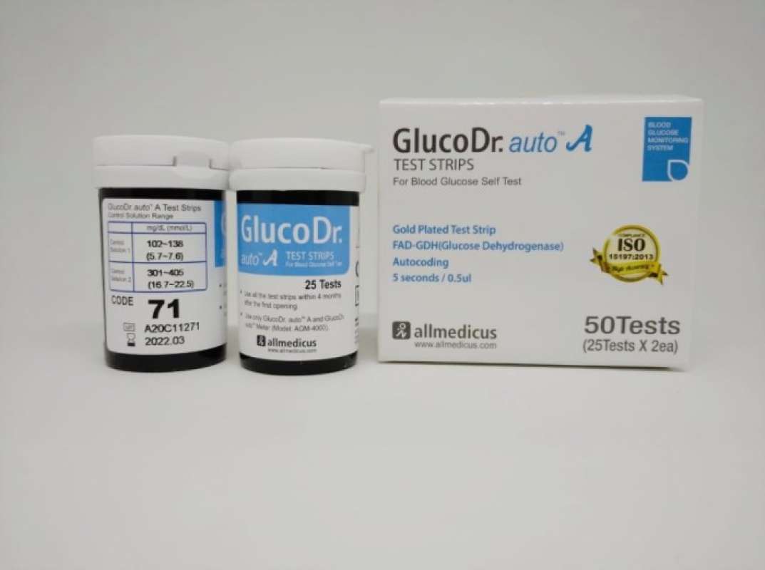 Jual Gluco Dr Auto Isi 50 Test Strip / Strip Gluco Dr Auto Agm4000 Code ...