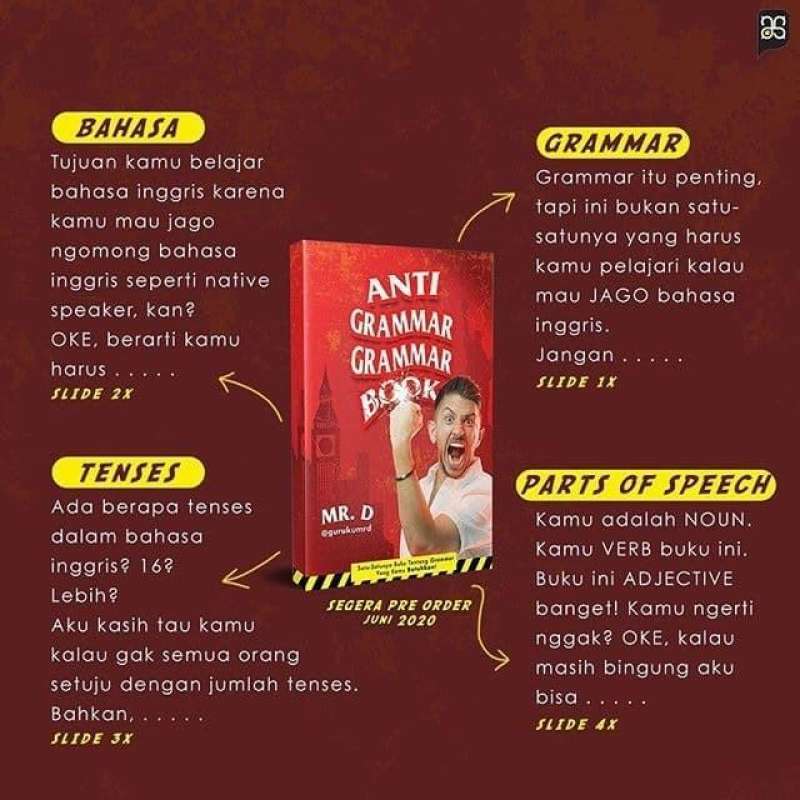 Jual Buku Anti Grammar Grammar Book By Denisio Perez (guruku Mr. D) Di Seller Buku Happy ...