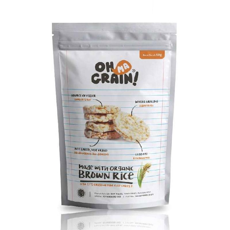 Jual Oh Ma Grain! Popped Rice Crackers Rasa Original Snack Keripik ...