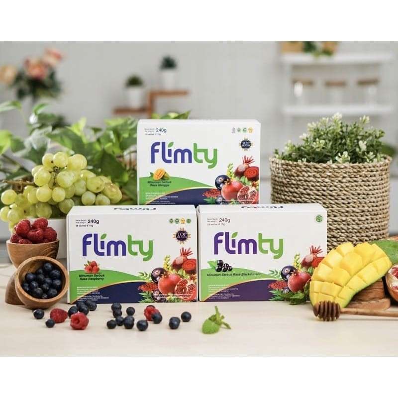 Jual Flimty Minuman Kesehatan Raspberry 1 box 16 sachet di Seller An ...