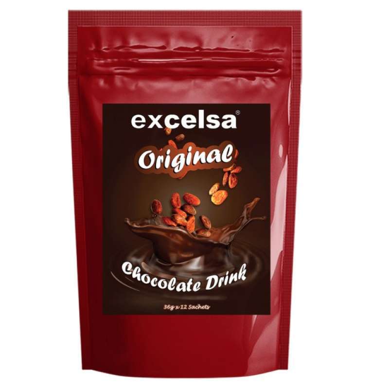 Promo EXCELSA Raw Cocoa Extract Original Chocolate [36 gr/ 12 sachets ...