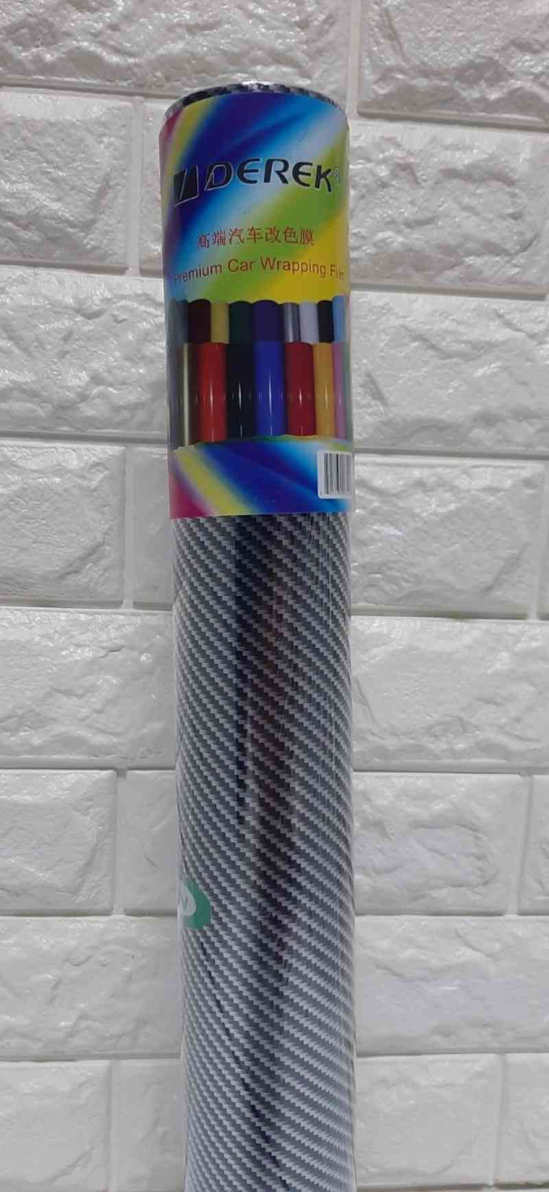 Jual Stiker Premium Super Derek Carbon 2D Silver Scotlite Sticker ...