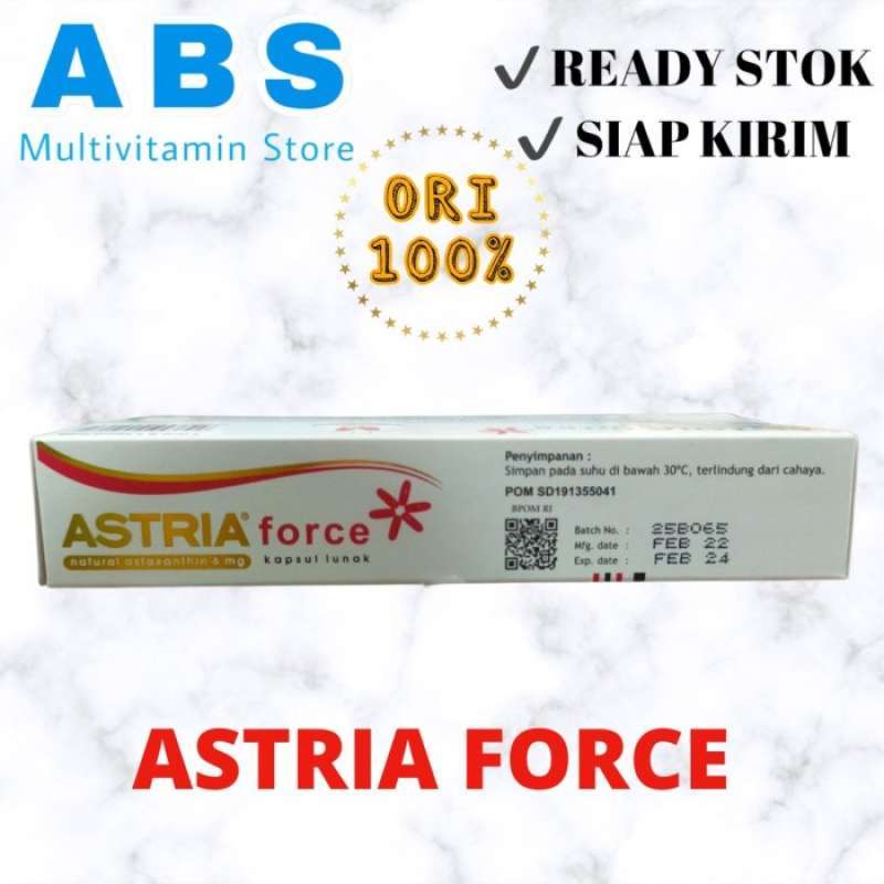 Jual Astria Force Astaxanthin 6mg Box Isi 12 Kapsul Di Seller Zafran ...