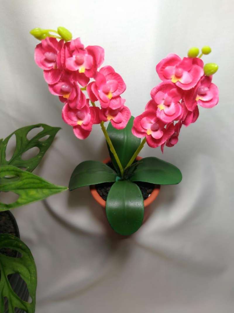 Promo Bunga Anggrek Merah Artificial di Seller Lilis taman - Kab. Bogor ...