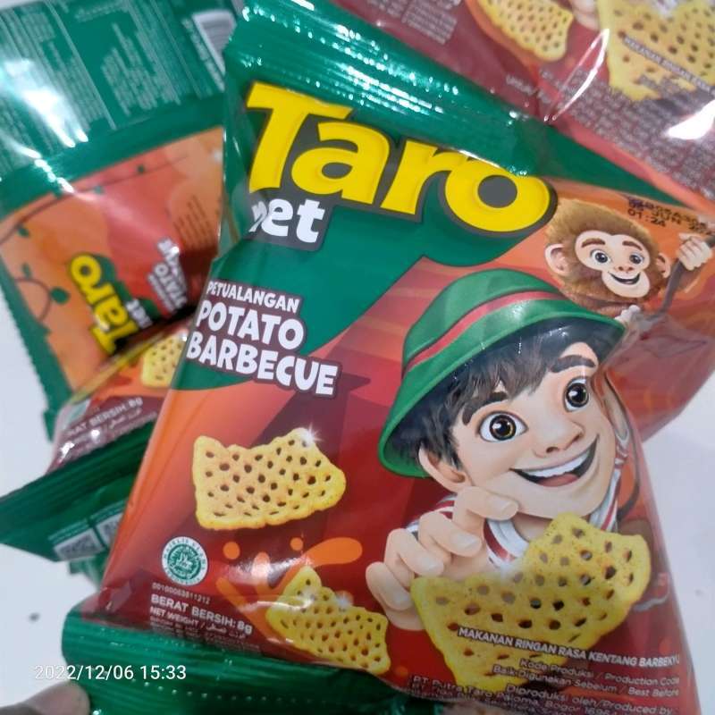 Jual Taro net 8 gram serenceng isi 10 pcs rasa barbeque bbq atau rumput ...