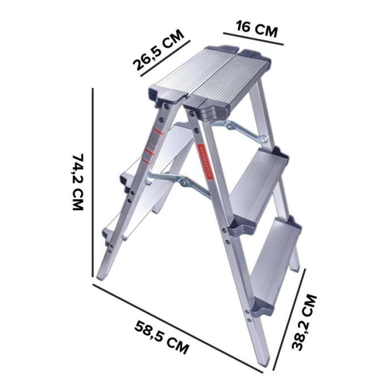 Promo Tangga Lipat Aluminium 3 Step Ladder Diskon 3% di Seller Berkah ...