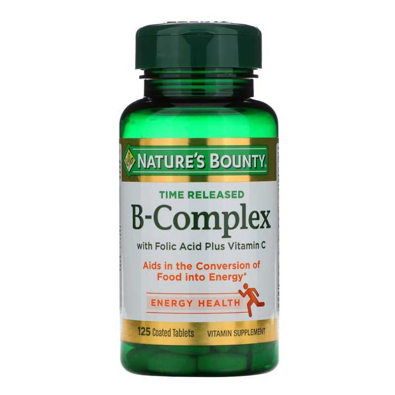 Jual Nature Bounty Super B Complex 150 & Time Released 125 Folic Acid Plus Vitamin C Nature's ...