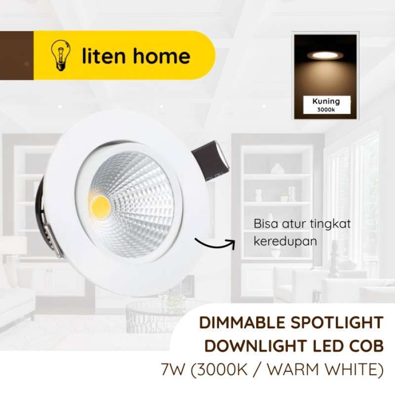 Jual Lampu Led Downlight Dimmable Kecil 7w 7 Watt Dengan Kap / Housing ...