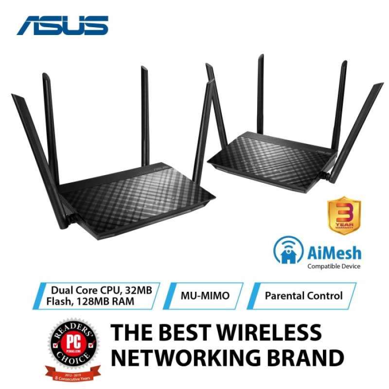 Jual Asus Rt-Ac59U V2 - Aimesh 2 Pack Ac1500 Dual Band Gigabit Wifi ...