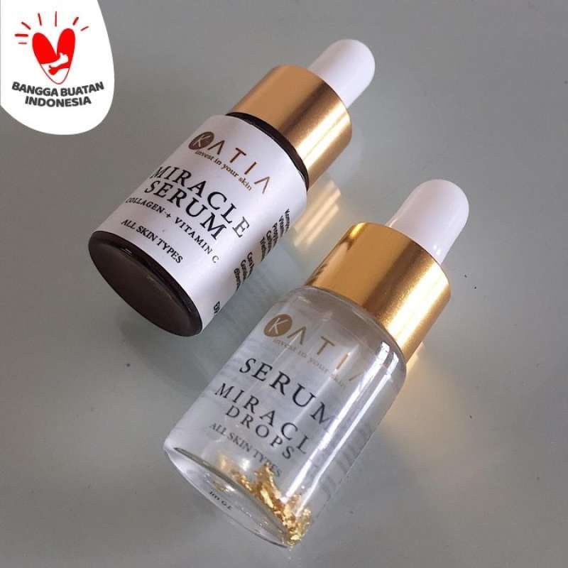 Jual Paket Serum Glowing Katia (Miracle Drops&Miracle Serum Collagen ...