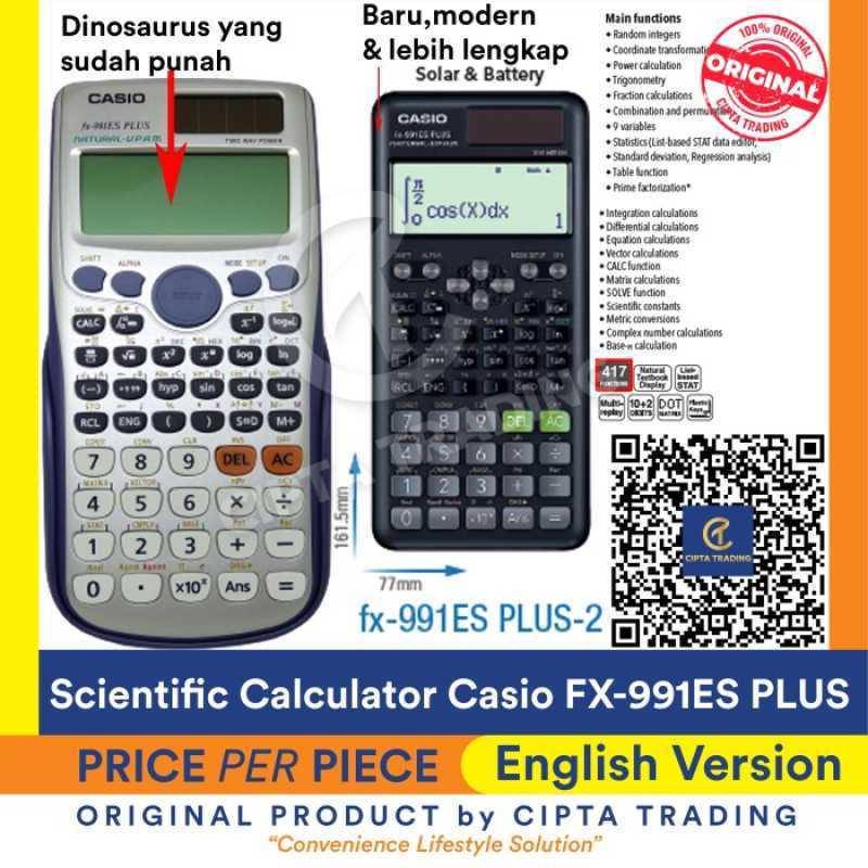 Jual CALCULATOR - CASIO - SCIENTIFIC CALCULATOR FX-991ES PLUS di Seller ...