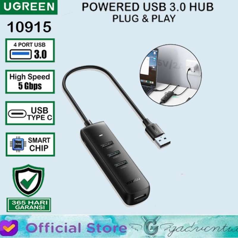 Jual UGREEN 50263 USB HUB Splitter 4 Port USB 3.0 5Gbps PC Laptop ...