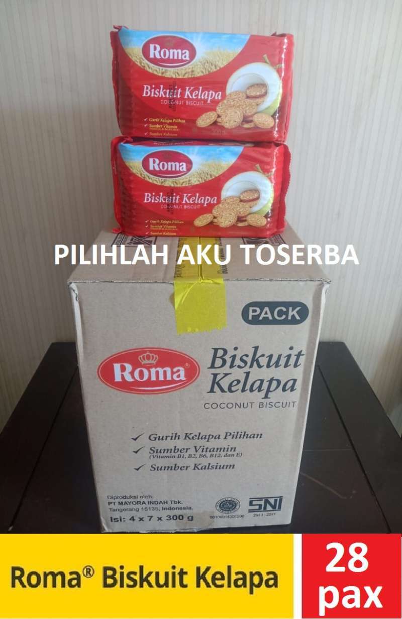 Promo Biskuit Roma Kelapa 300 Gram ( 1 Kardus Isi 28 ) Diskon 12% Di ...